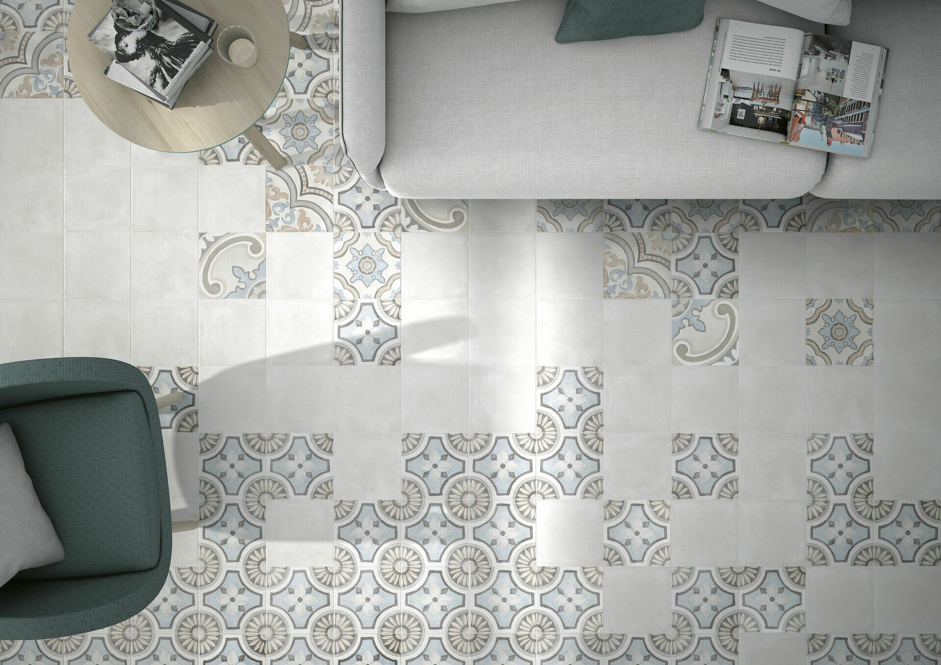 REHAK KERAMIKA | Dizajnové dlažby a obklady - Retro - Decor Basma Ivory 20x20 cm